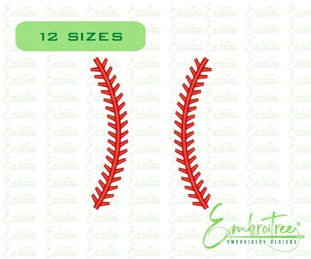 Baseball Stitches Embroidery Design - Softball Stitches Embroidery