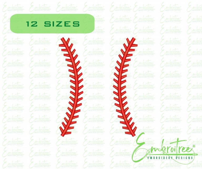 Baseball Stitches Embroidery Design - Softball Stitches Embroidery