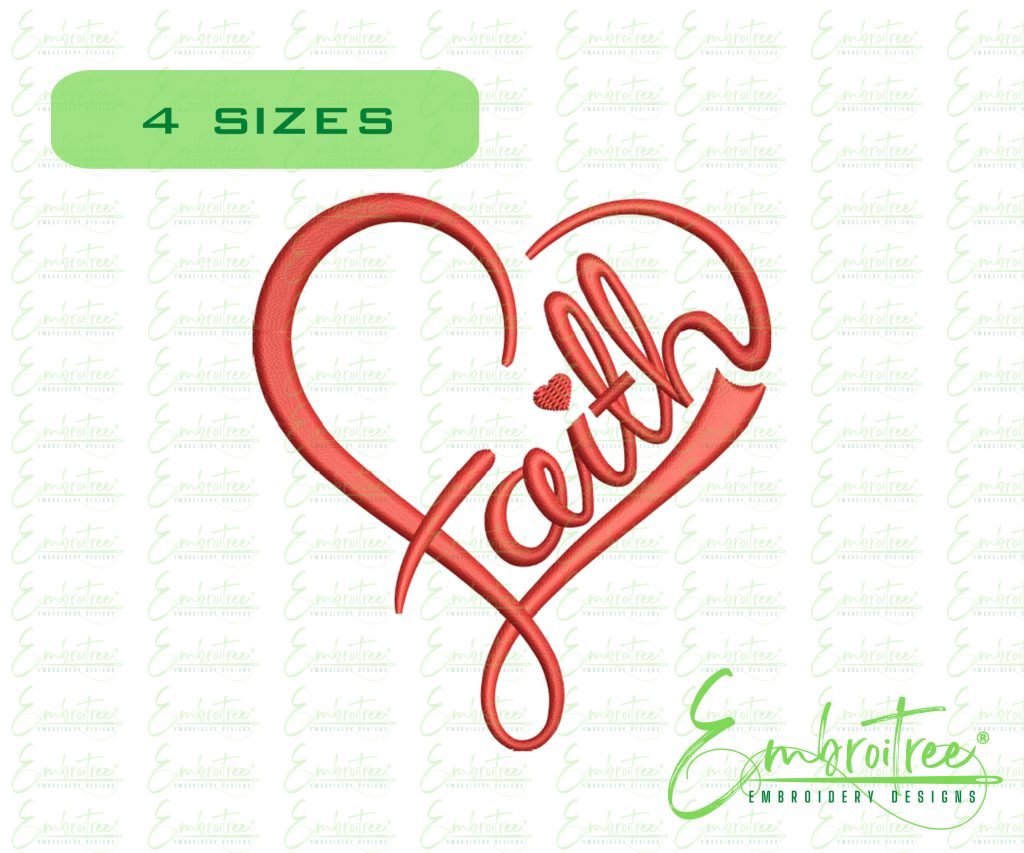 Faith Embroidery Design, Machine Embroidery Designs
